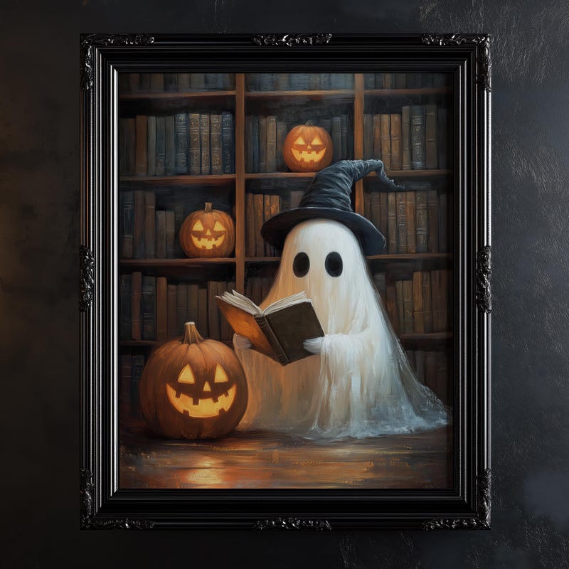 Ghost in Library - Etsy