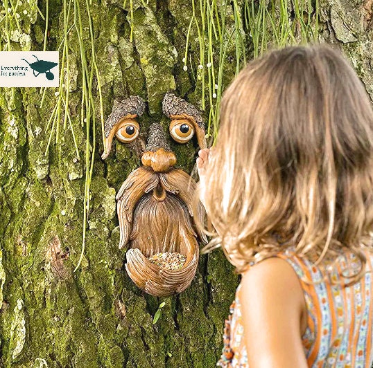 Tree Faces Garden Decor tree Hugger Bird Feeder Yard Art Gift for Dad ...
