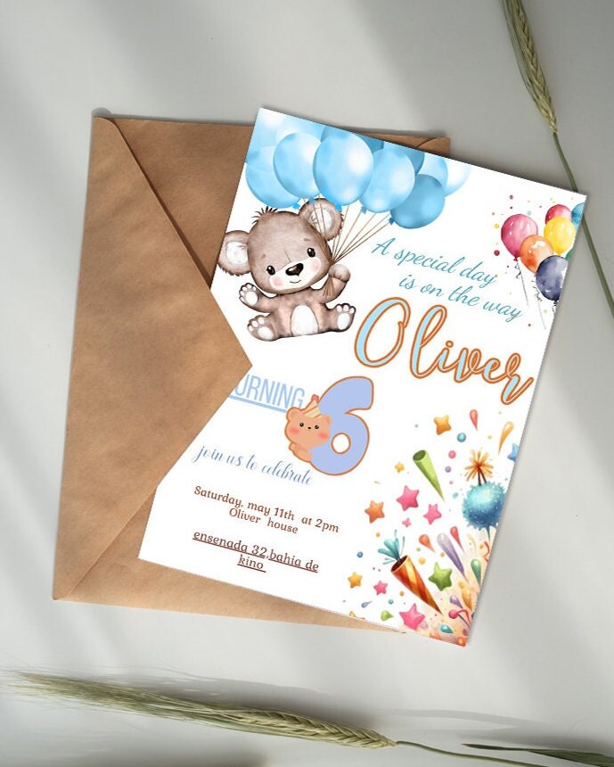 Editable Birthday Invitation - Etsy