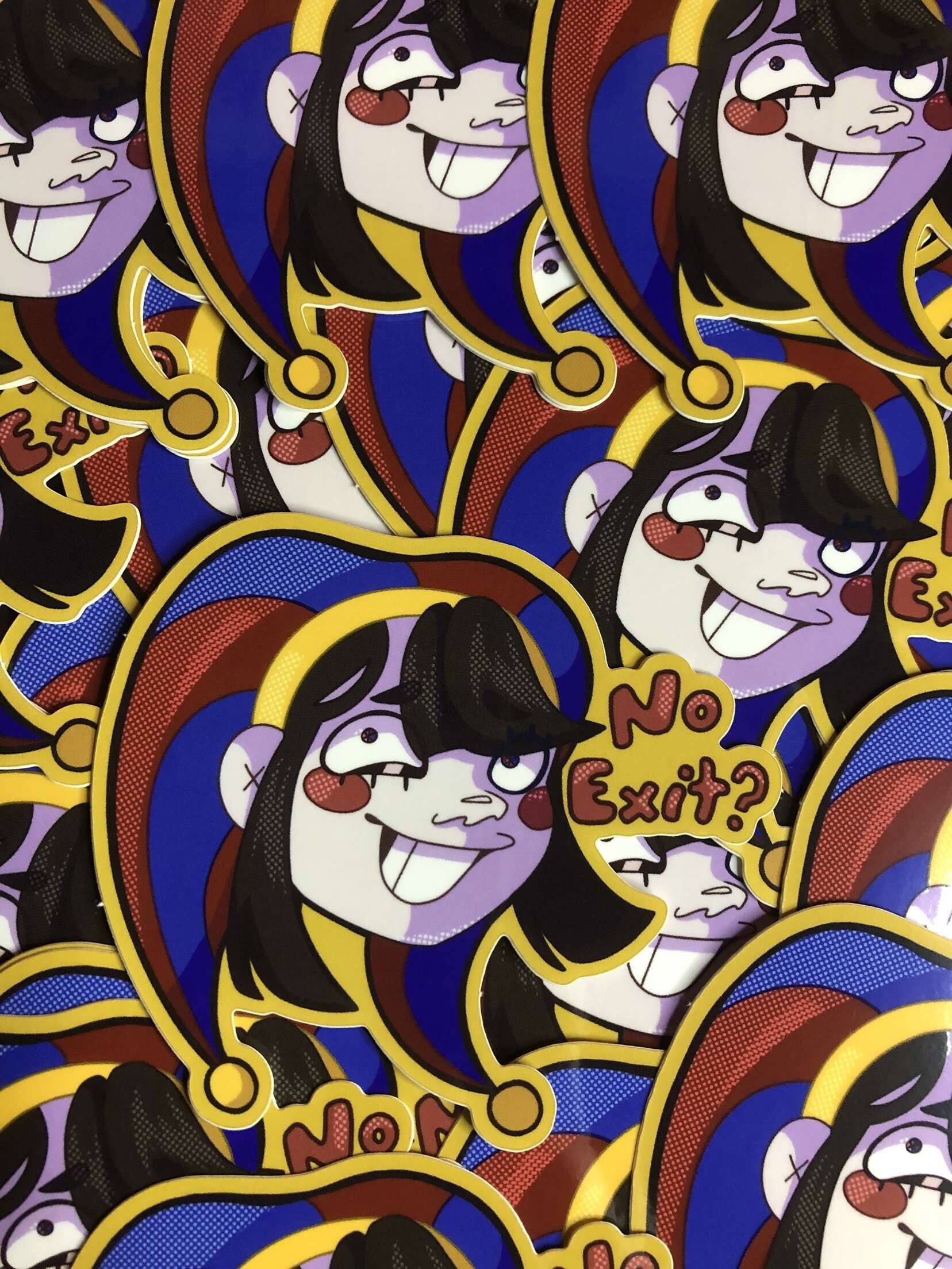 The Amazing Digital Circus | Pomni "no Exit?" Sticker - Etsy