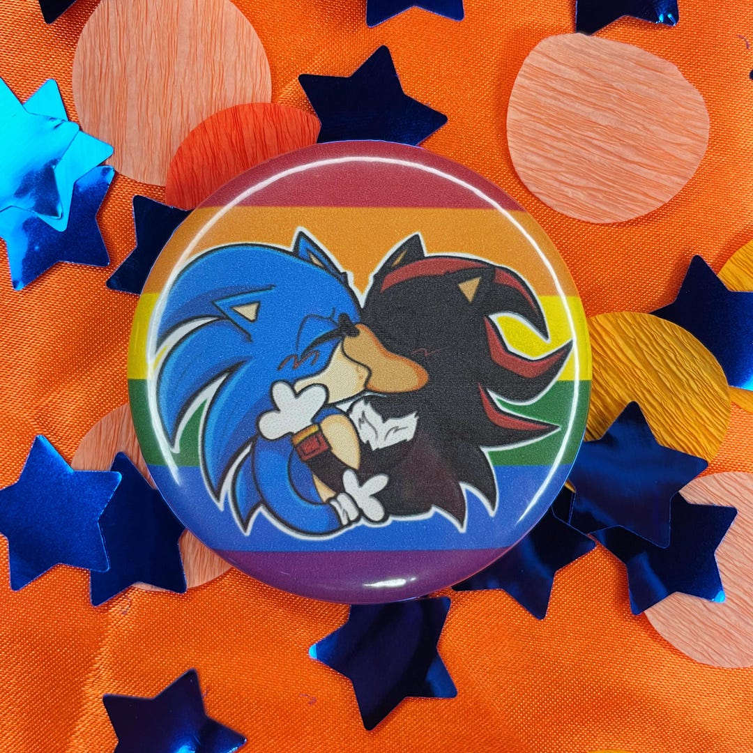Sonic the Hedgehog | Sonadow Muppet Makeout Button - Etsy