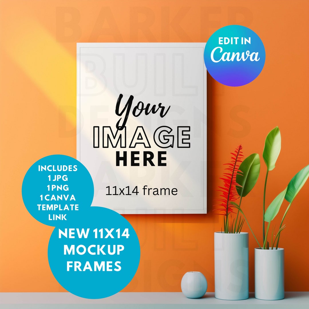 11x14 Mockup JPG and PNG Files | Canva Template | Bright Minimalist ...