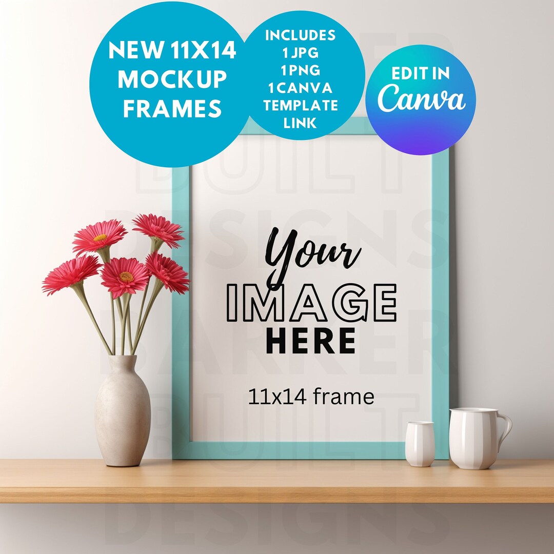 Maqueta de 11x14 archivos JPG y PNG / Plantilla Canva / Maqueta de ...