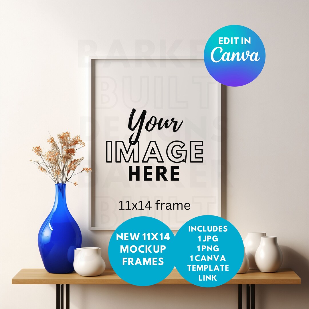 11x14 Mockup JPG and PNG Files | Canva Template | Bright Minimalist ...