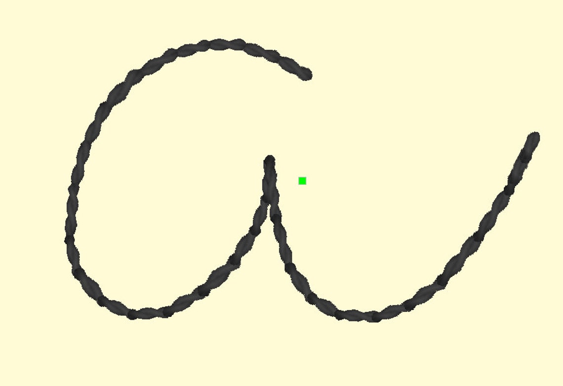 Thin Hand Stitch Effect Embroidery FONT Machine Embroidery Designs in 6 Sizes Script,bean Stitch ...