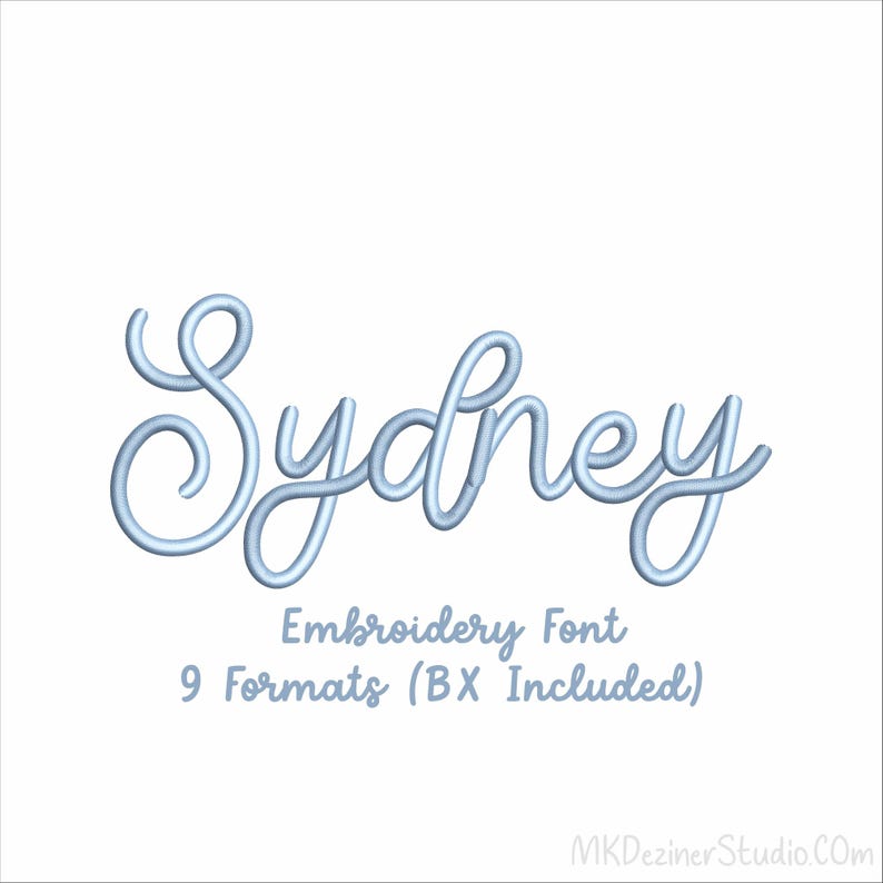 Hailey Embroidery Font, Script Font (digital Files, 6 Sizes) - Etsy