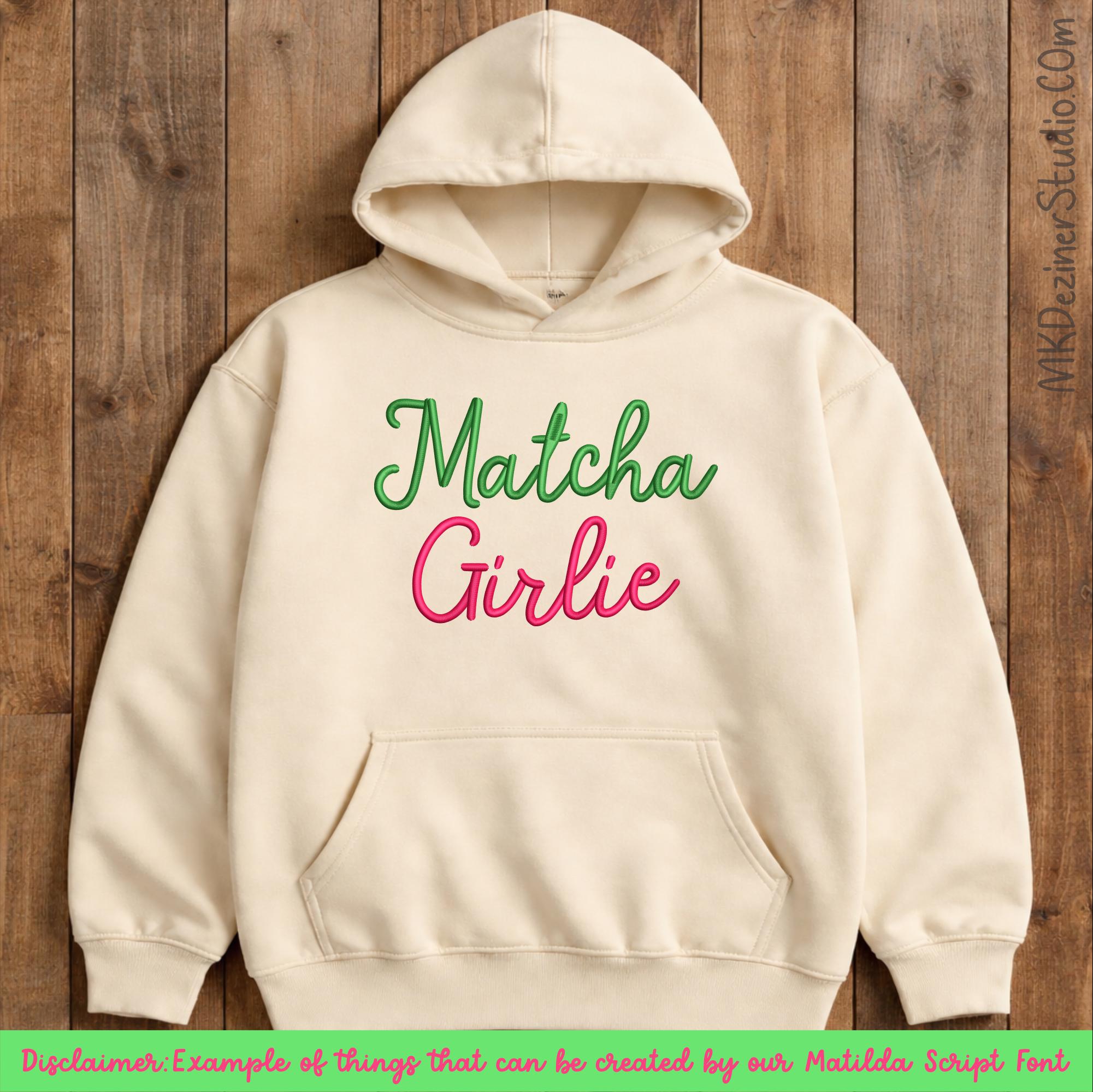 Matilda Script Font Machine Embroidery Script Font Designs Monogram ...