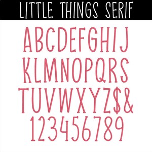 Little Things Embroidery Font Duo Digital Machine Embroidery Designs ...