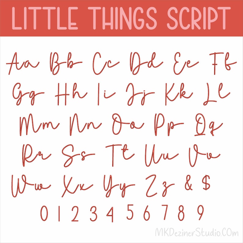 Little Things Embroidery Font Duo Digital Machine Embroidery Designs ...