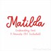 Matilda Script Font Machine Embroidery Script Font Designs Monogram ...