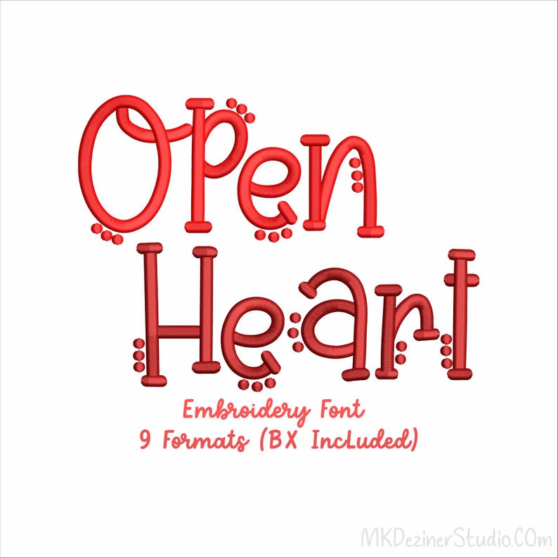 Polka Threads Embroidery Font Digital Machine Embroidery Designs Files ...