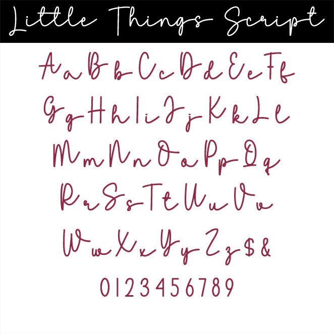 Little Things Embroidery Font Duo Digital Machine Embroidery Designs ...