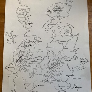 Finished Continent Map - Etsy