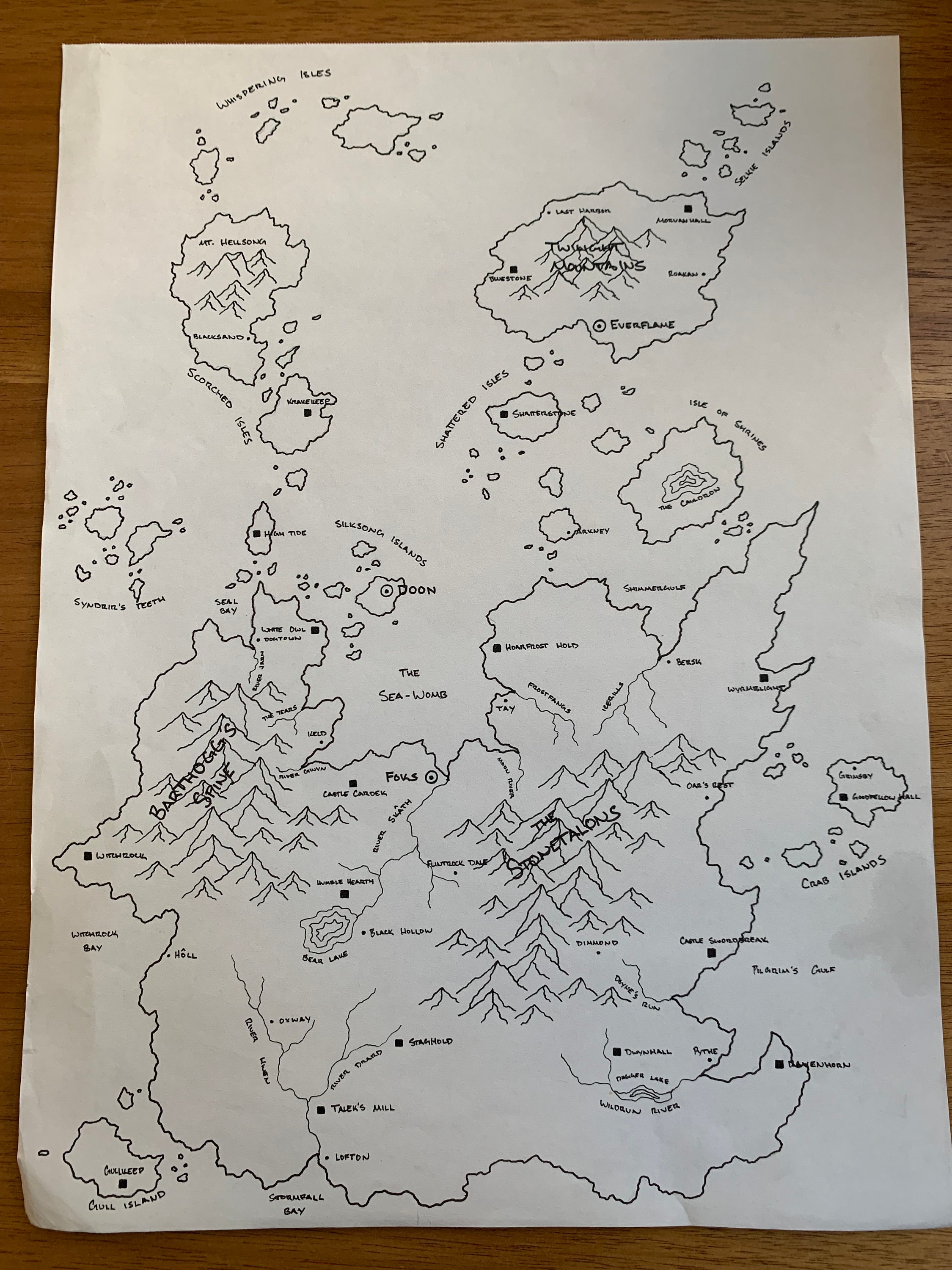Finished Continent Map - Etsy