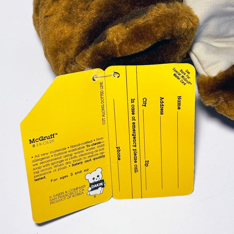 1980s Dakin Mcgruff the Crime Dog Hand Puppet Take A Bite Out - Etsy