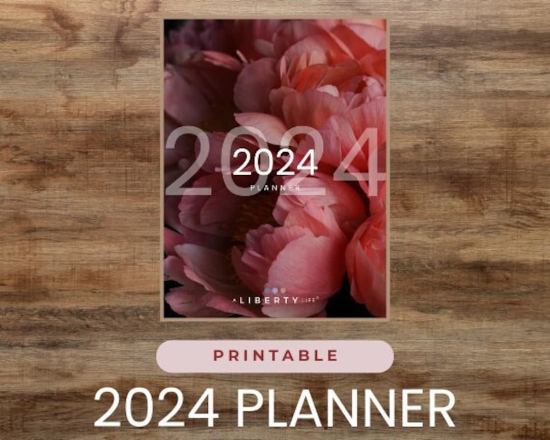Fleurs 2024 Daily Planner Printable, 2024 Weekly Planner Printable ...