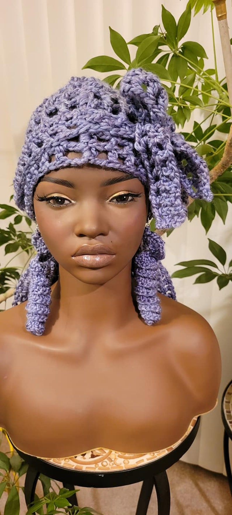 Gorgeous Crochet "multi-style Head Wrap/durag” W/ Bonus Earrings PDF ...