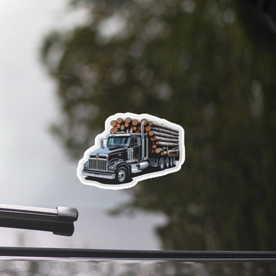 Truck With Logs Sticker - Etsy