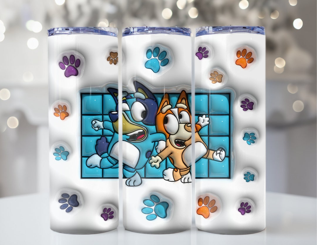 Bluey Tumbler, Bluey Cup, Bluey Gift Idea, Cute Bluey Gift, Kids Cup ...