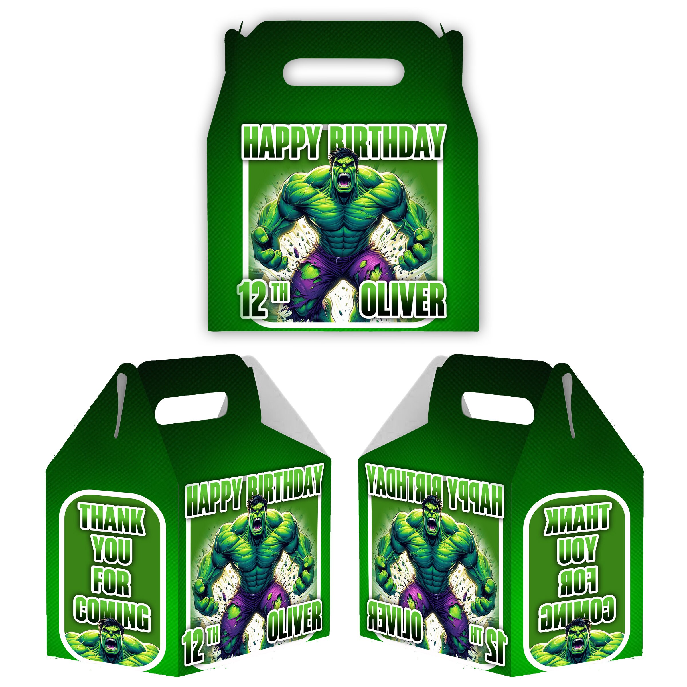 Personalized Hulk Gable Boxes - Etsy