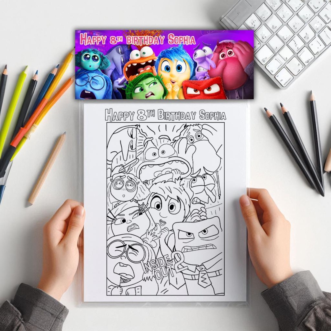 Inside Out - Coloring Pack X3 Unique Designs + Color Topper - Digital ...