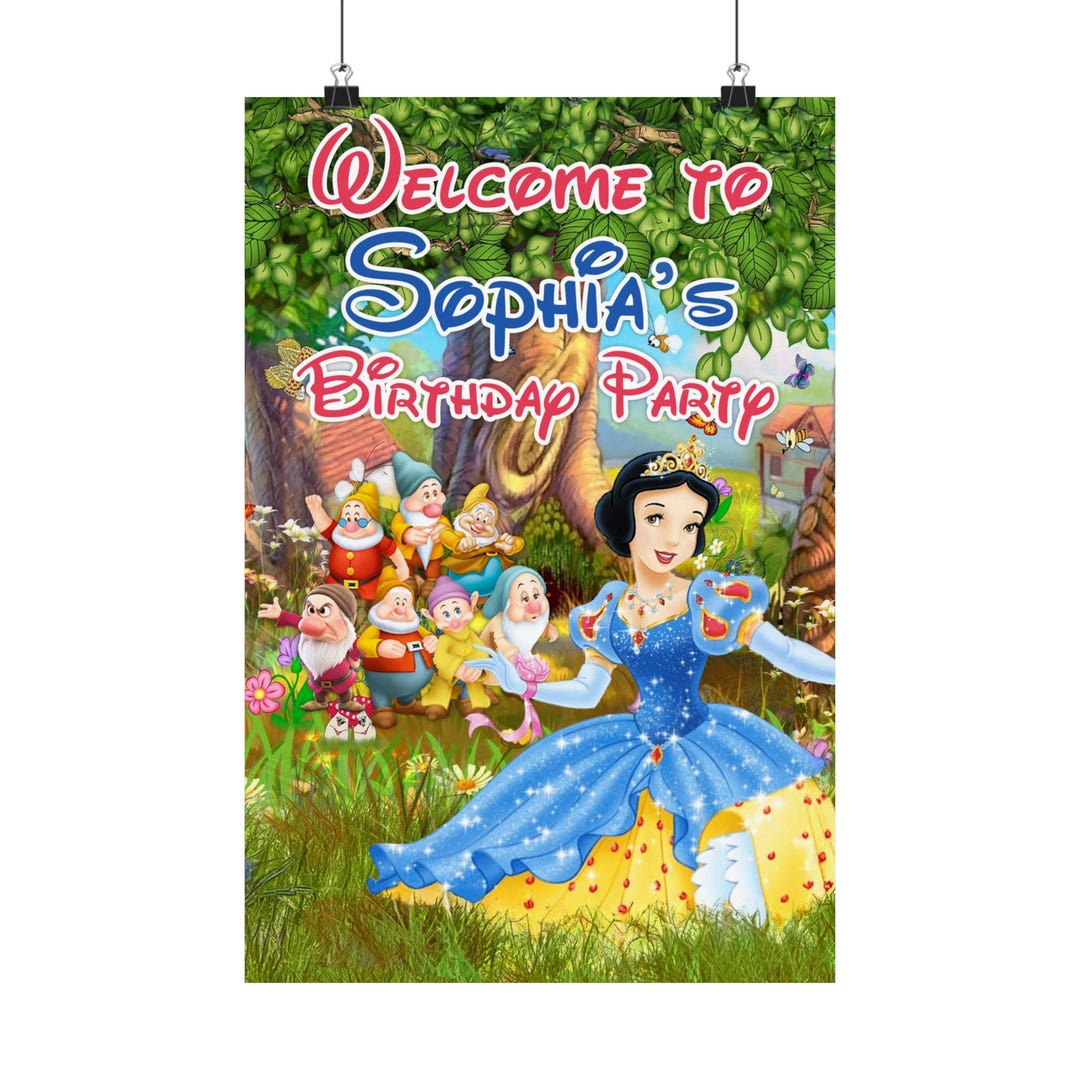 Personalized Snow White Welcome Sign - Etsy