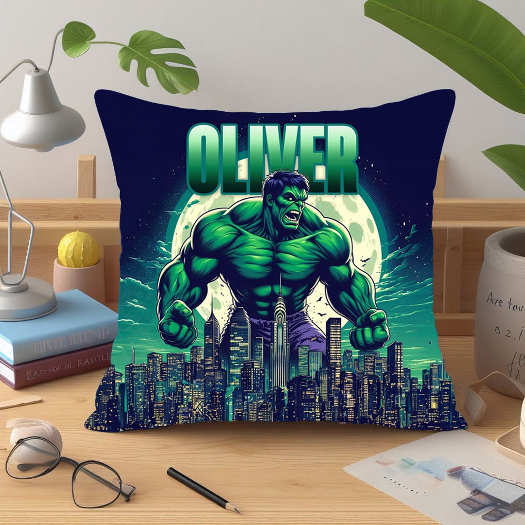 Hulk Pillow Personalized With Your Name 100% Polyester Includes Padding ...