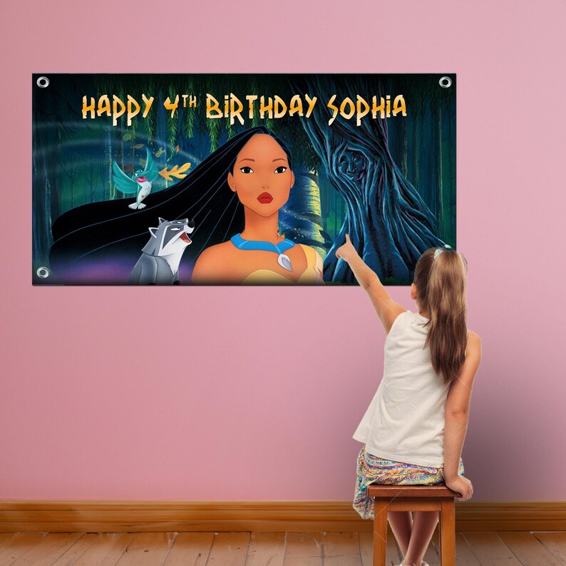 Personalized Pocahontas Birthday Banner - Etsy