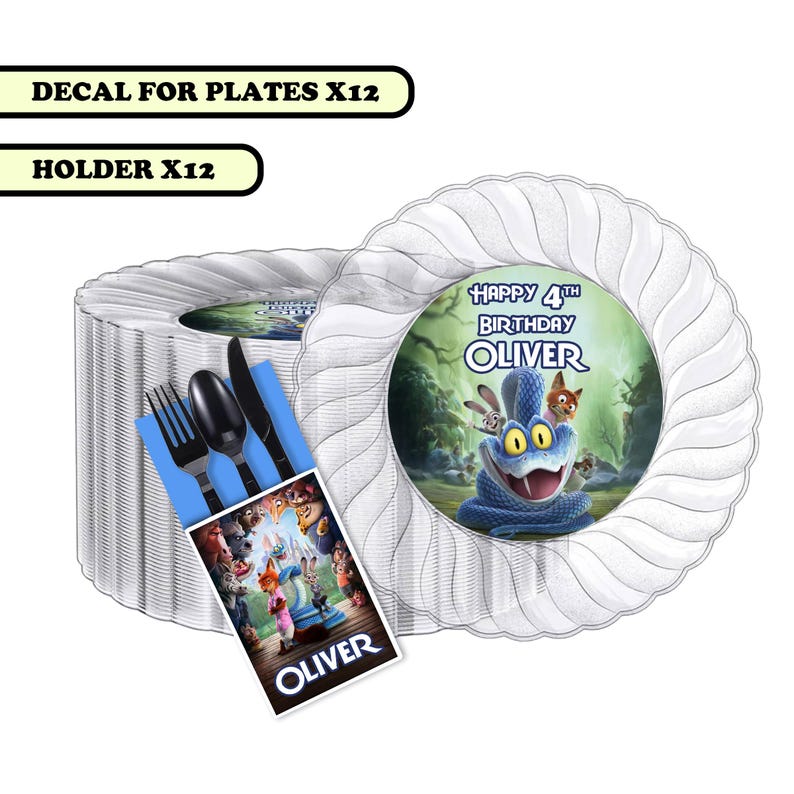 Personalized Zootopia 2 Birthday Party Tableware Kit: Placemats ...