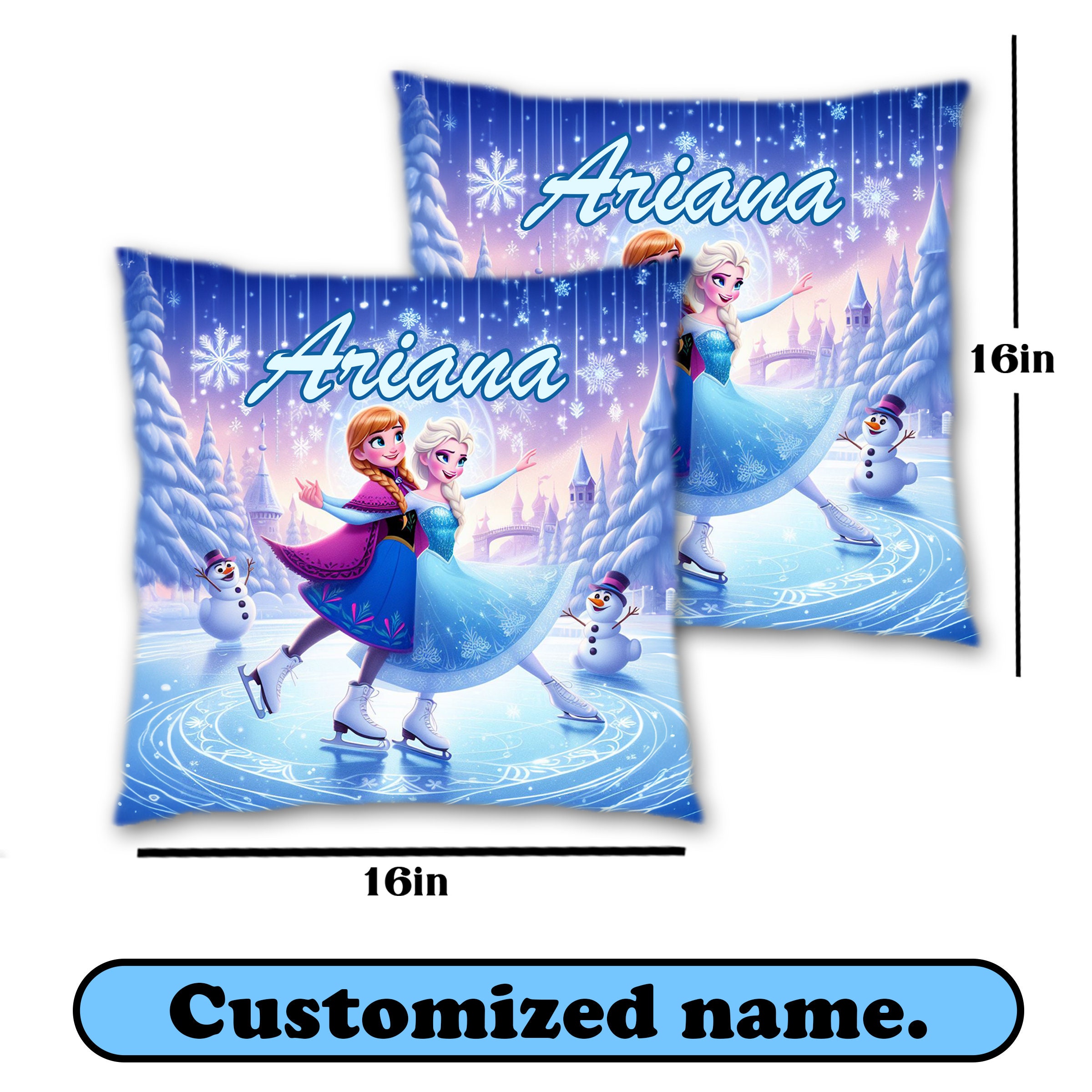 Personalized Frozen Pillow: Choose Your Favorite Character Elsa, Anna ...