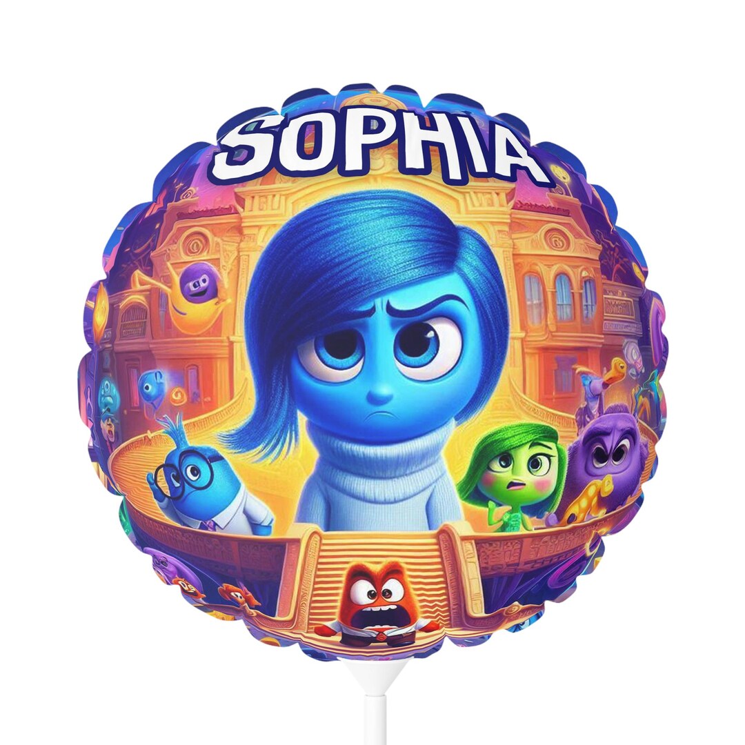 Insideout Balloon Customized for Birthday With the Child's Name Round ...