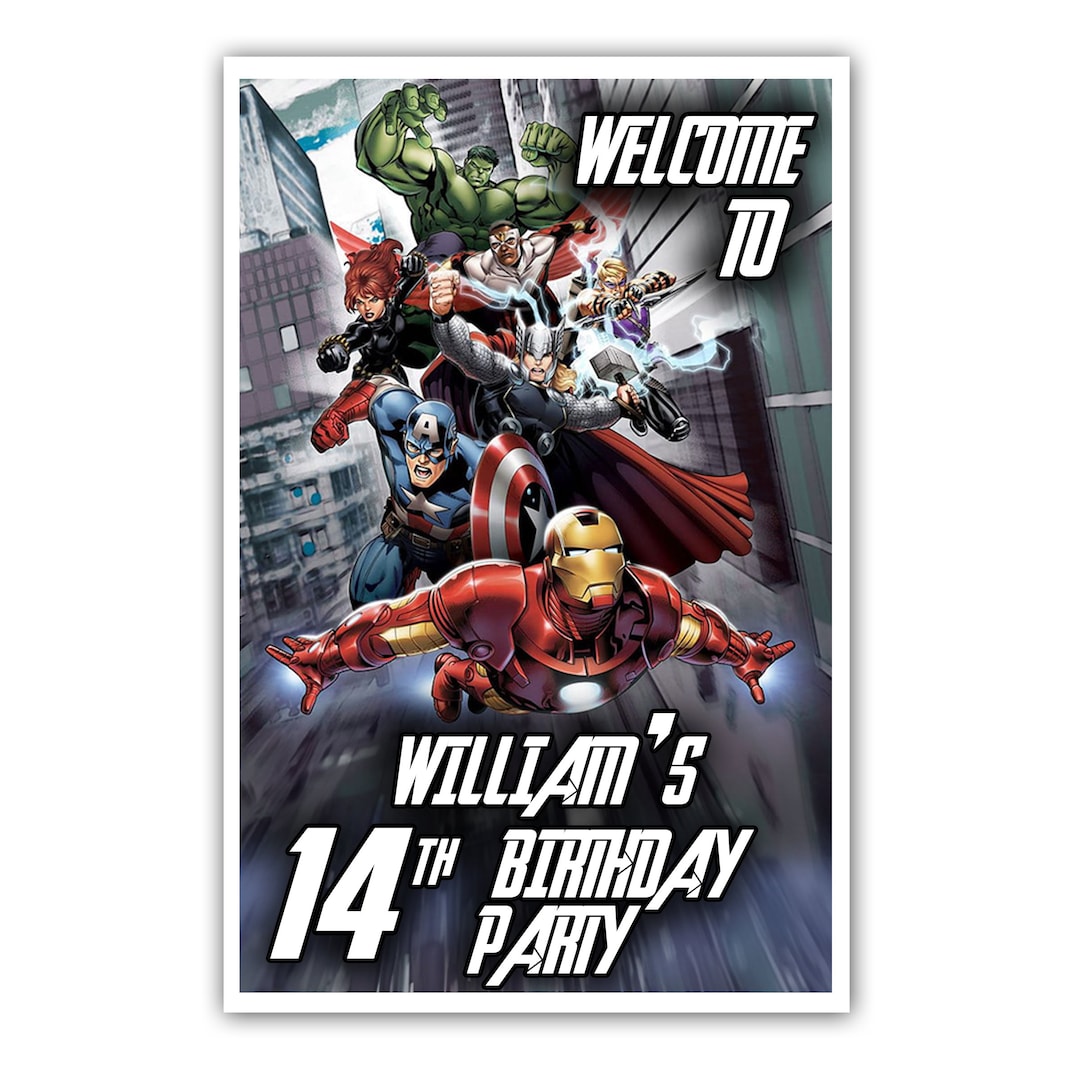 Personalized Super Heroes Welcome Sign - Etsy