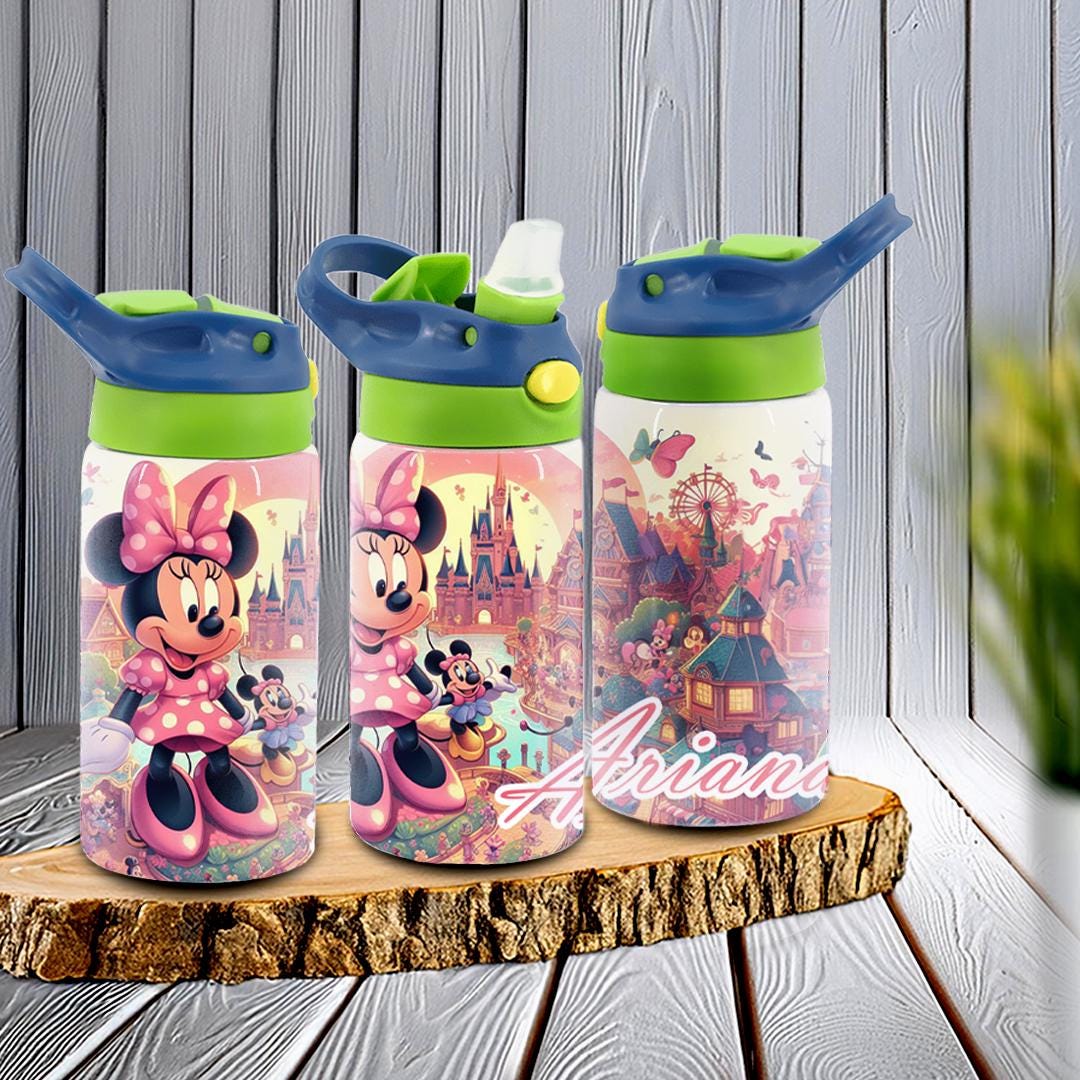 Minnie Mouse Stainless Steel Kids Water Bottle – Customizable – Bpa ...