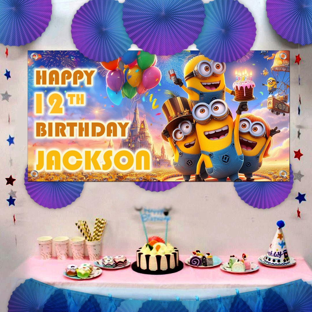 Minions-themed Indoor/outdoor Vinyl Banner Weatherproof 20x40in ...