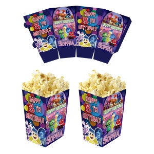 Inside Out 2 Popcorn Boxes Personalized With a Name and Age 12 Pack 100 ...