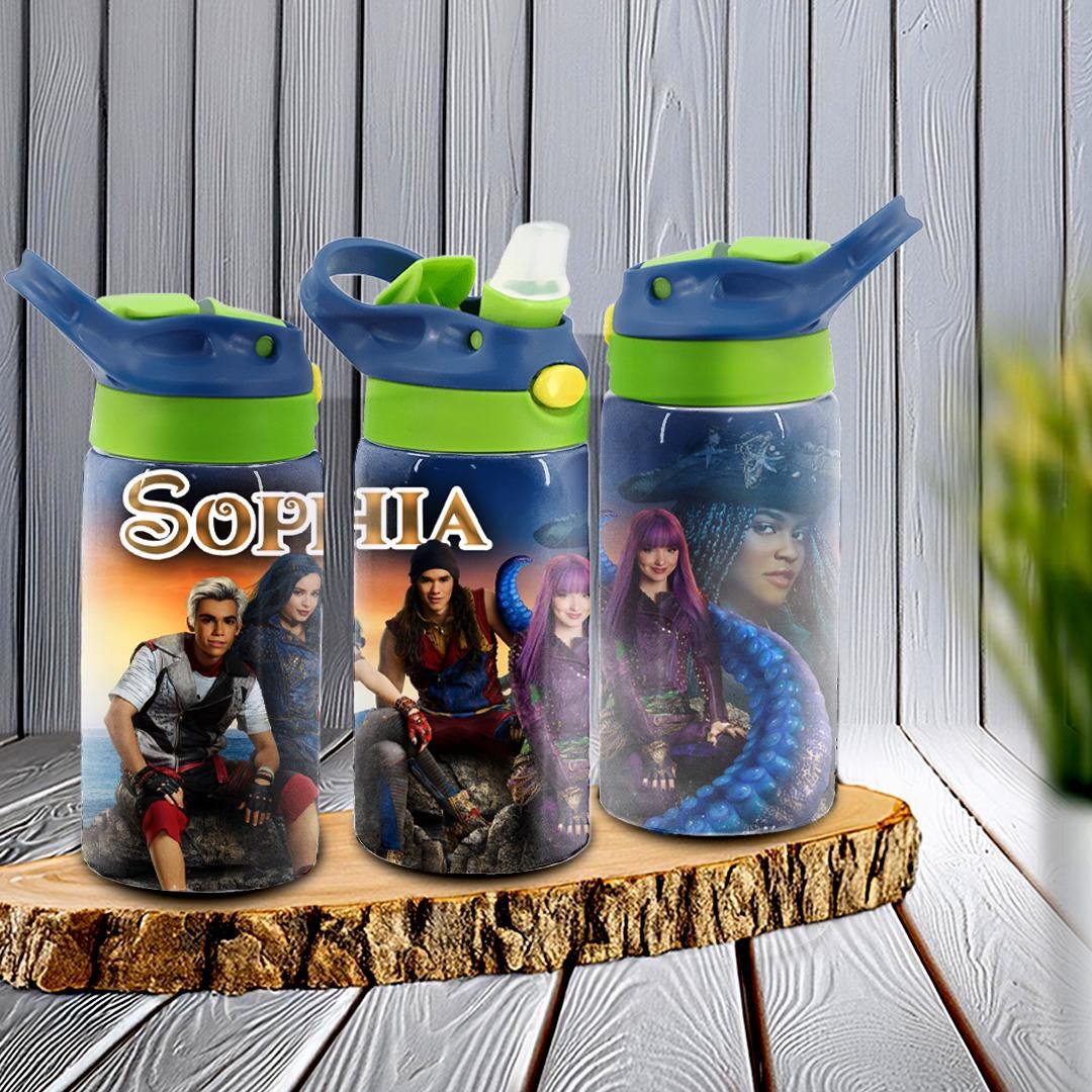 Descendants Stainless Steel Kids Water Bottle – Customizable – Bpa-free ...