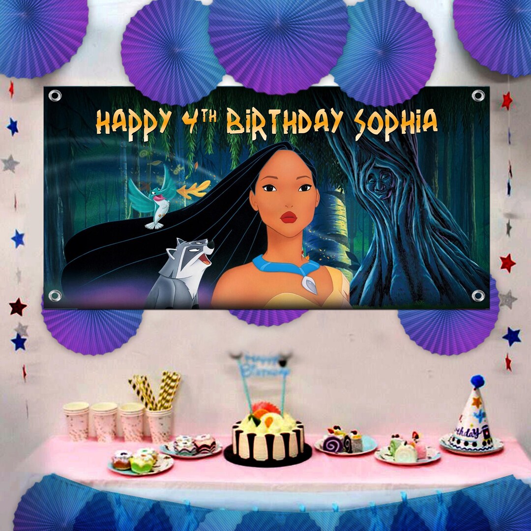 Personalized Pocahontas Vinyl Banner – 24x48in Matte Waterproof ...
