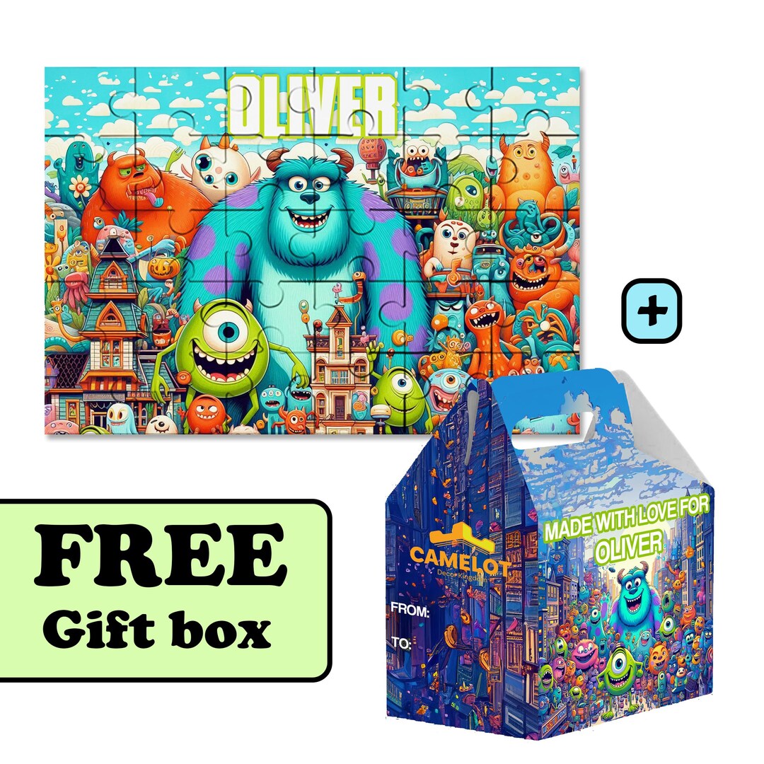 Monster Inc. Jigsaw Puzzle 30 Pieces Free Gift Box Customized for ...