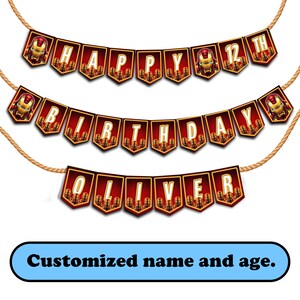 Ironman Happy Birthday Banner Personalized With the Name and Age - 100% ...