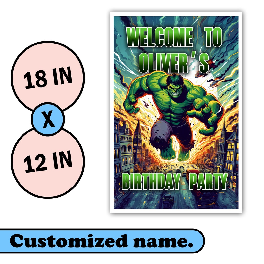 Personalized Hulk Welcome Sign Featuring Name Crafted From 100% ...