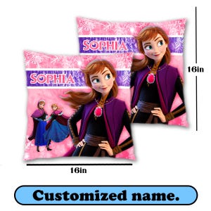 Personalized Frozen Pillow: Choose Your Favorite Character Elsa, Anna ...