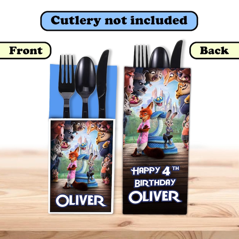 Personalized Zootopia 2 Birthday Party Tableware Kit: Placemats ...