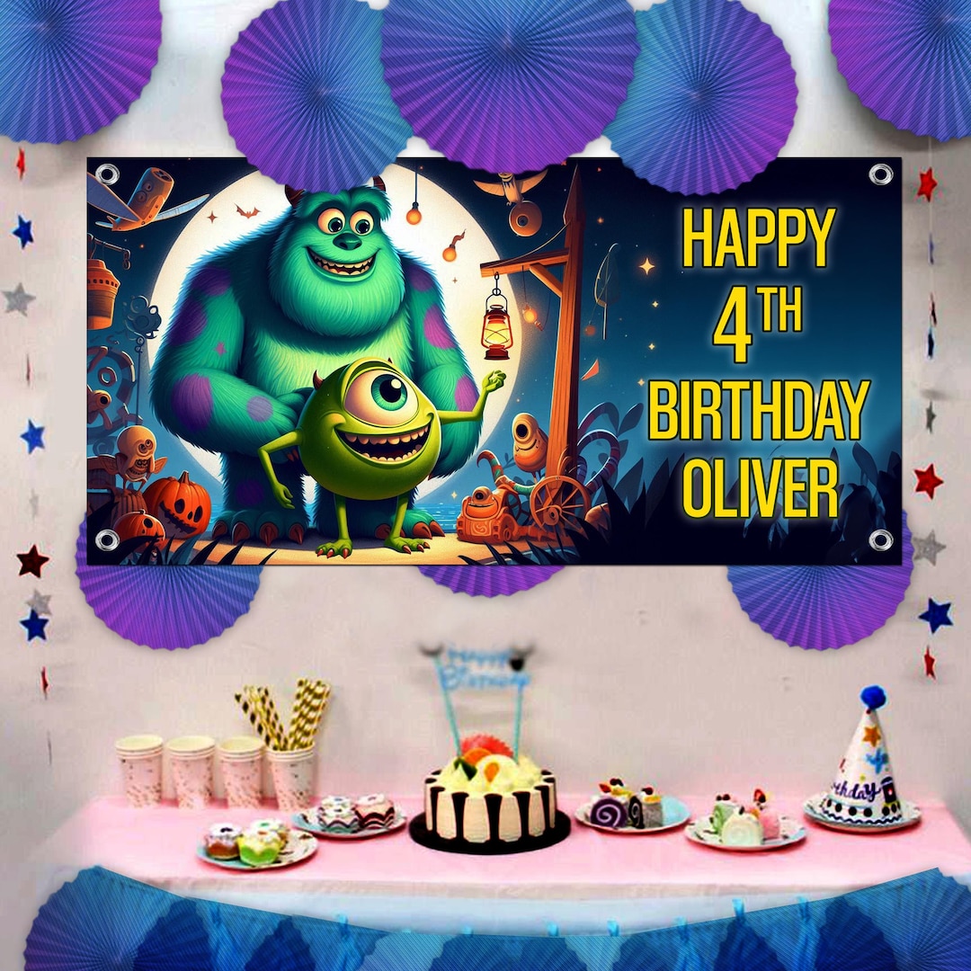 Monster Inc. Themed Indoor/outdoor Vinyl Banner - Weatherproof 20x40in ...