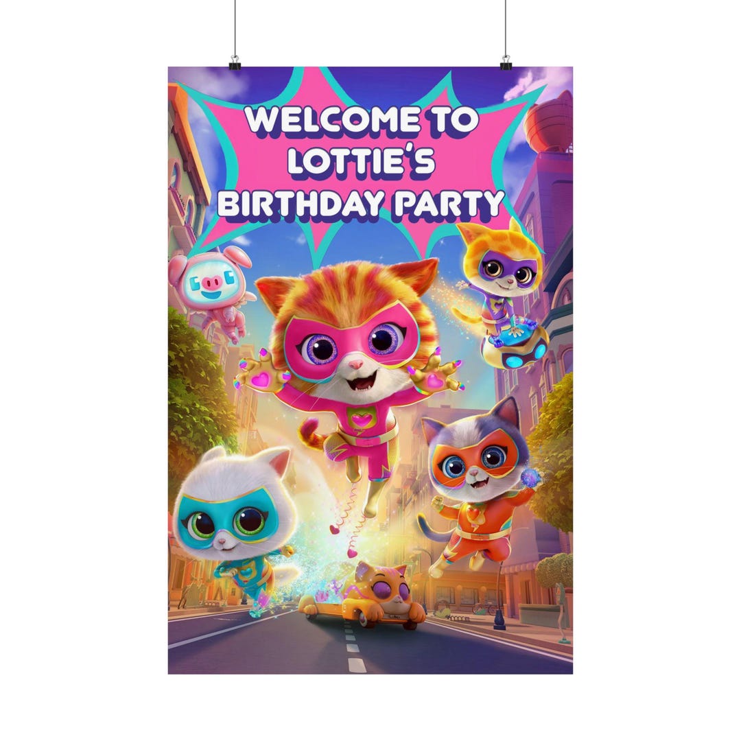 Personalized Superkitties Welcome Sign - Etsy