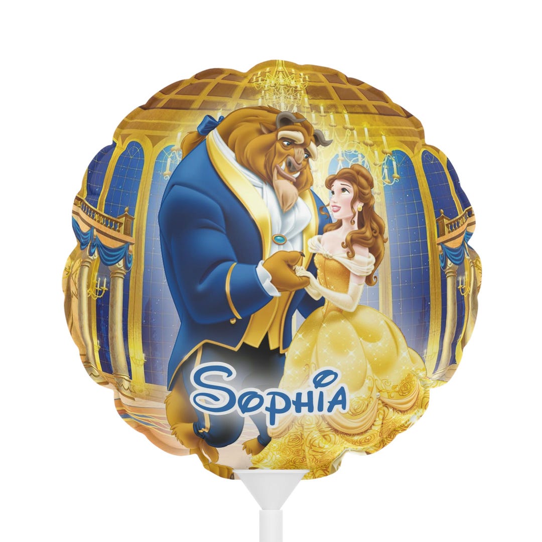 Personalized Beauty and the Beast Mylar Balloon - Etsy