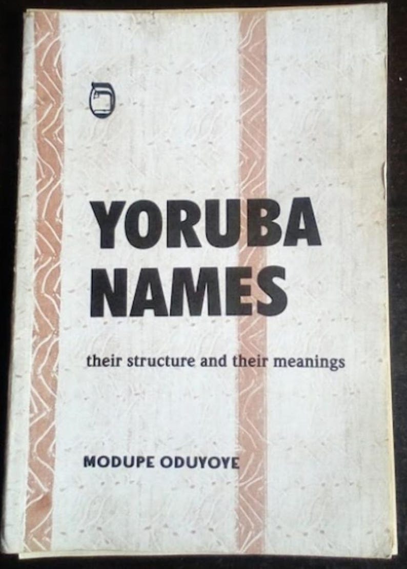 Yoruba Names, Their Structures and Meanings - Etsy