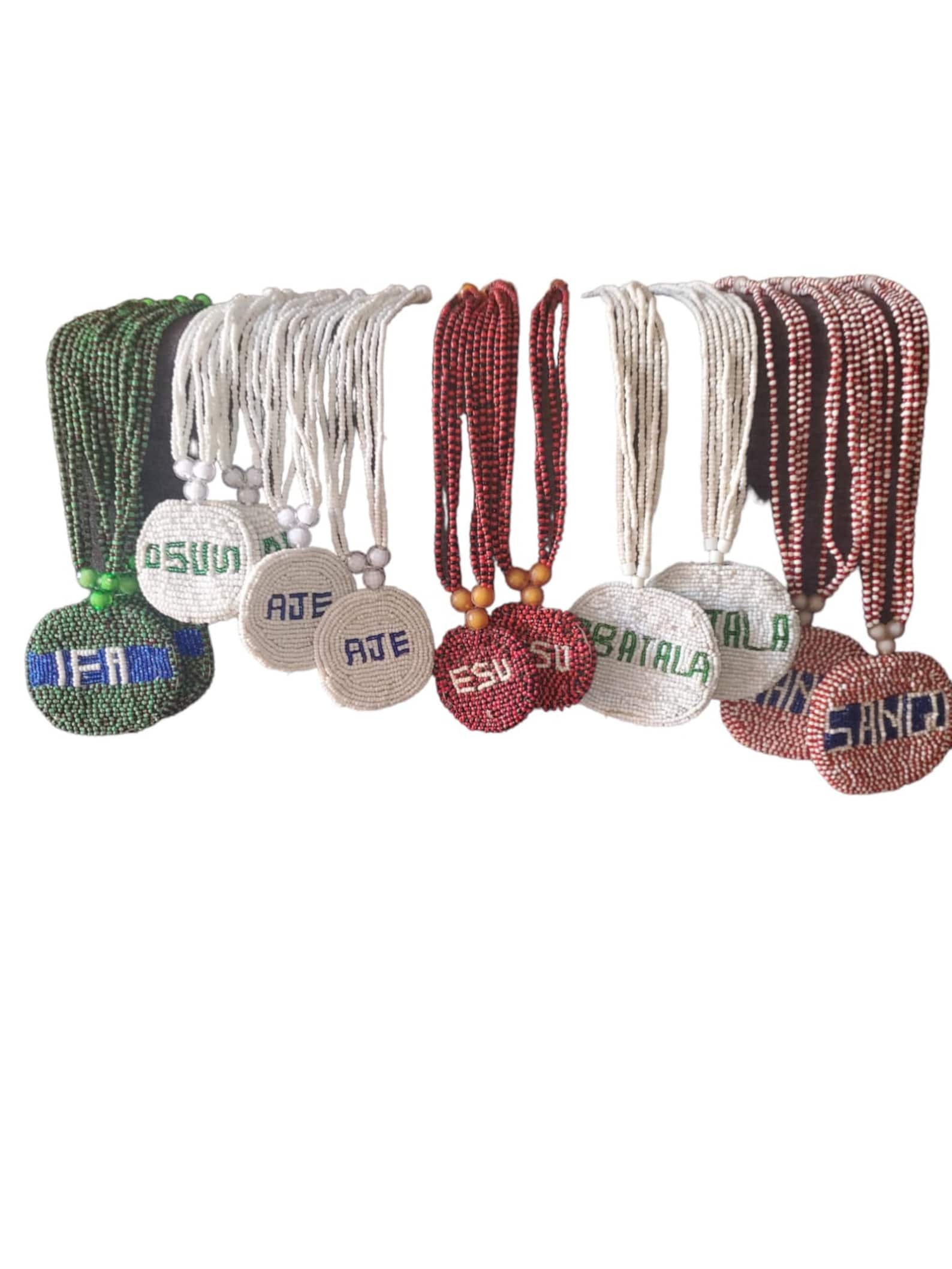 Beautiful Orisa Pendant Necklace Obatala Osun Yemoja Esu Shango Ogun ...