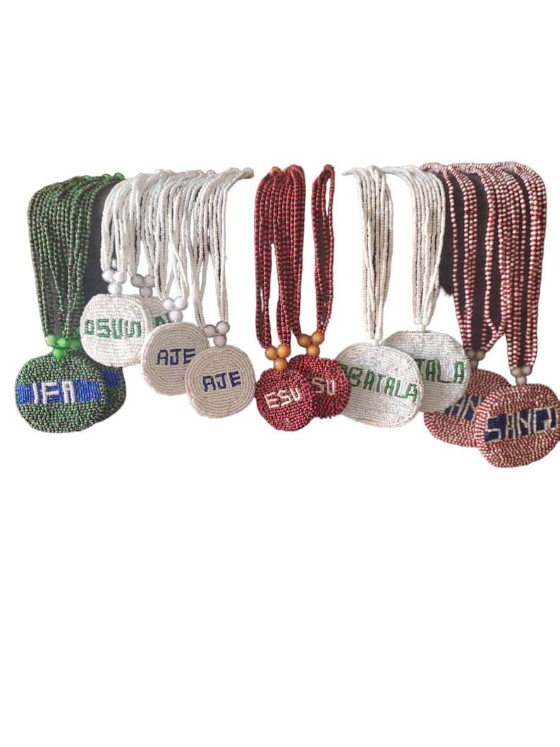 Beautiful Orisa Pendant Necklace Obatala Osun Yemoja Esu Shango Ogun ...