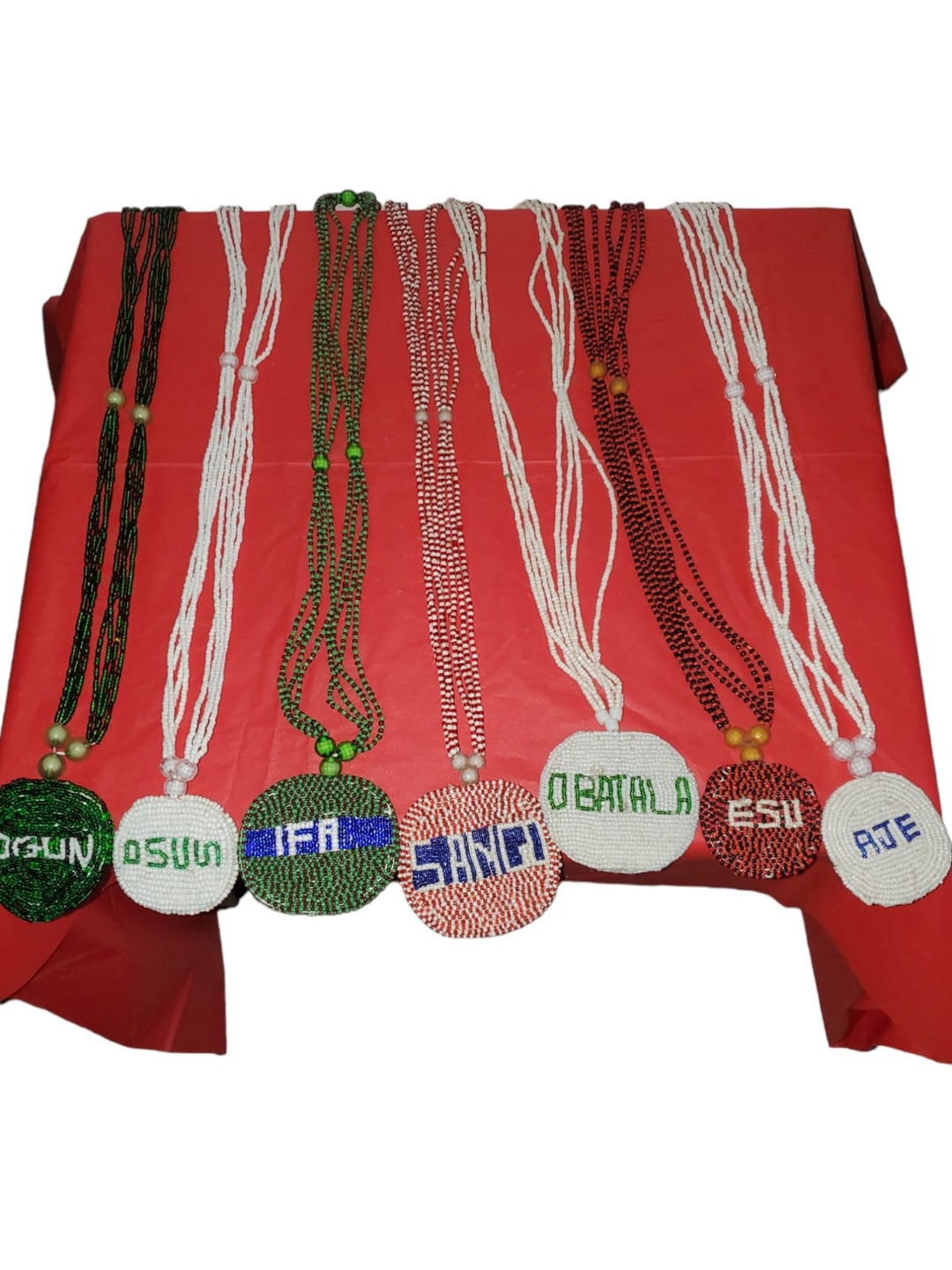 Beautiful Orisa Pendant Necklace Obatala Osun Yemoja Esu Shango Ogun ...