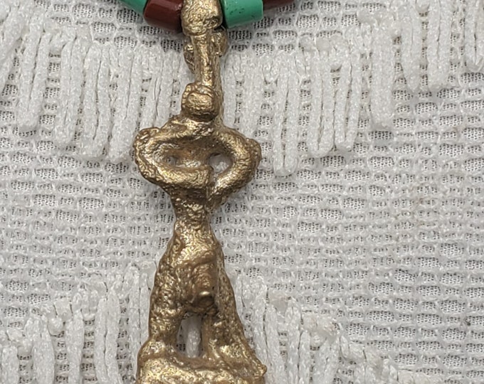 Ifa Necklace With Gold Esu Statue for Protection - Etsy